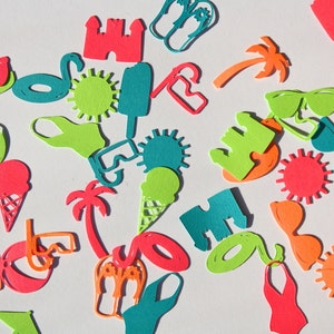 Summer Beach Confetti, Custom Colors, Birthday Table Decor, Tropical ...