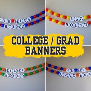 Personalized Graduation College Bound Banner, Giant Friendship Bracelet ...