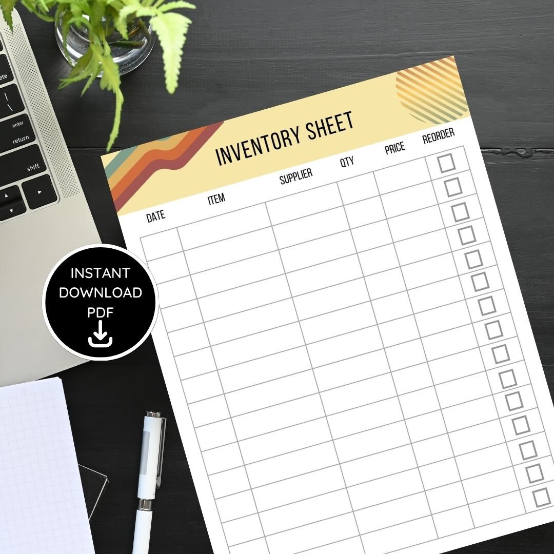 Editable Inventory Log Sheet | Inventory Sheet Template | Small ...