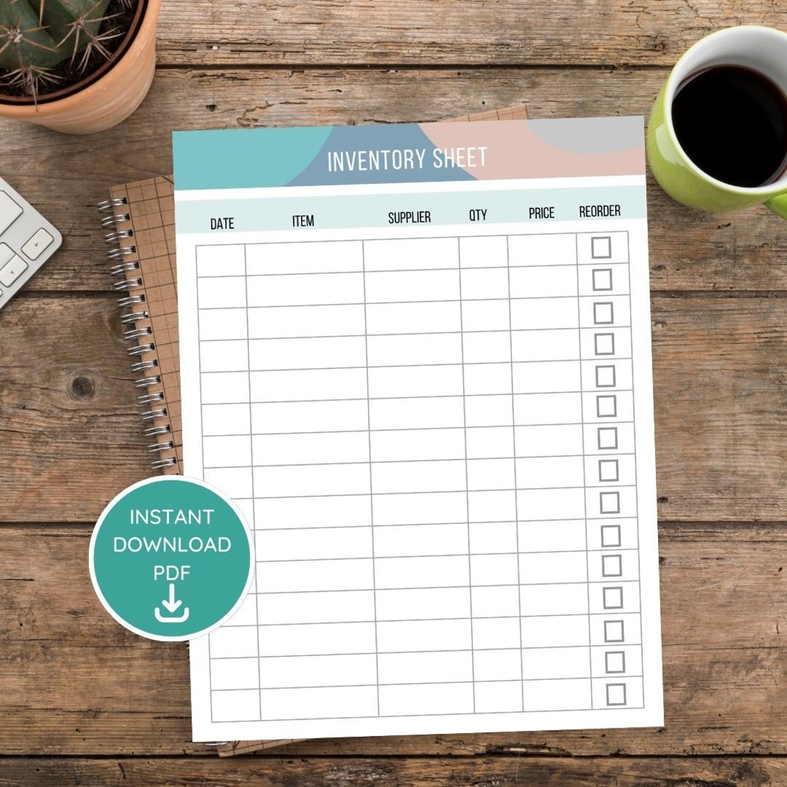 Editable Inventory Log Sheet | Inventory Sheet Template | Small ...