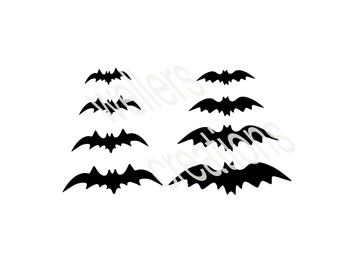 Halloween Bat Cut Outs Wall Decorations Cricut Dxf File - Etsy