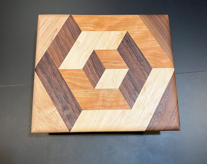 Rectangle Optical Illusion Charcuterie/cutting Board - Etsy