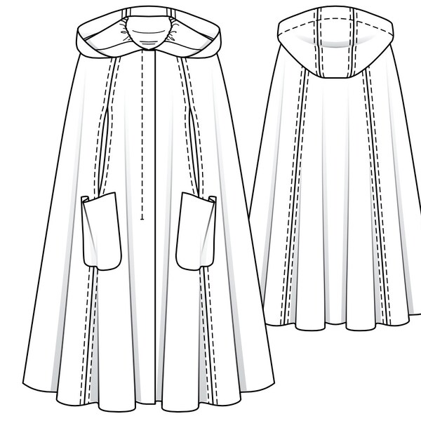 Hooded Cloak Pattern - Etsy