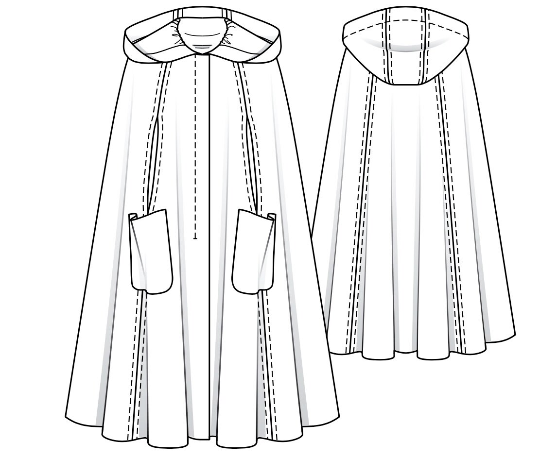 Long Cloak Pattern - Etsy UK