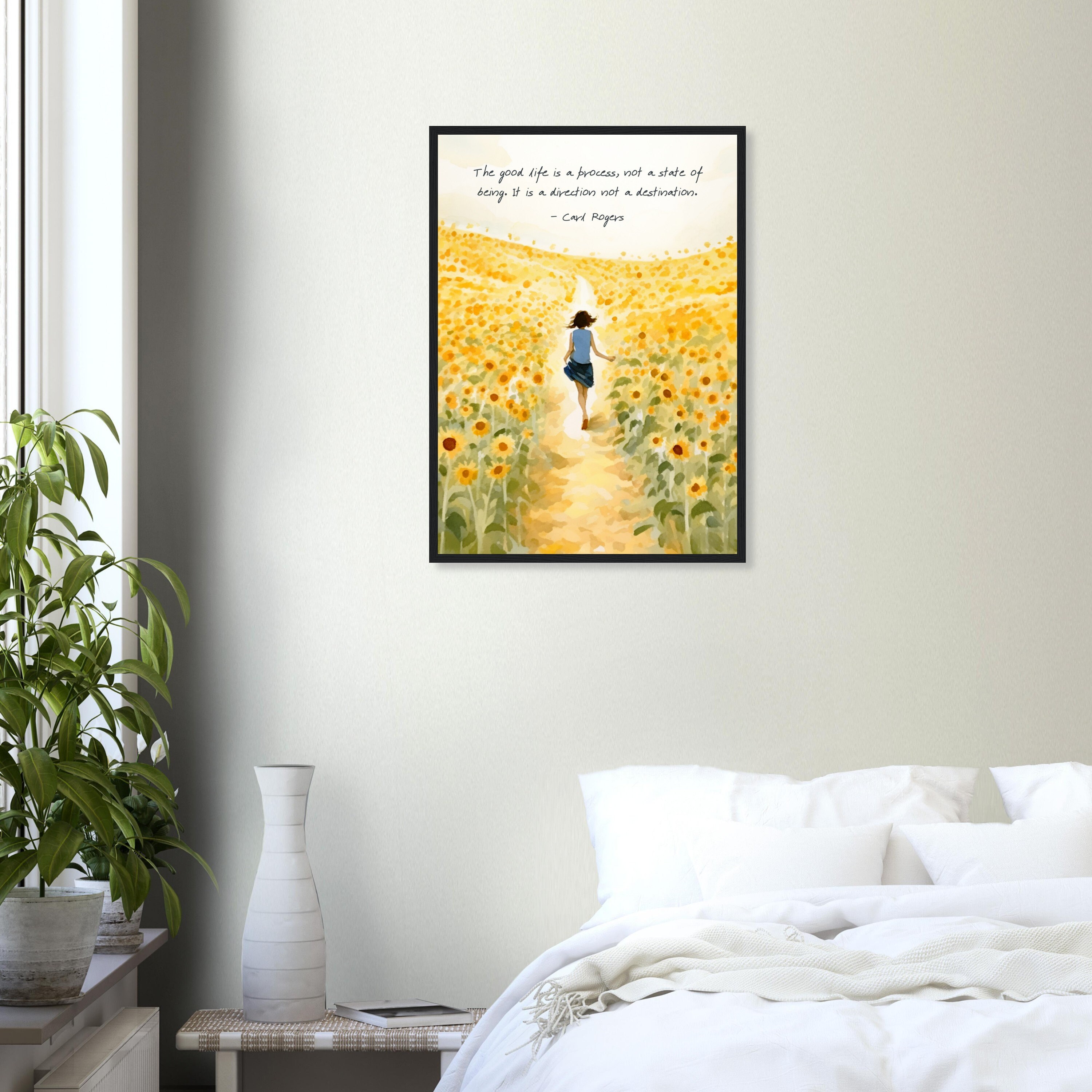 The Good Life is A Process, Watercolour Print, Carl Rogers Quote ...