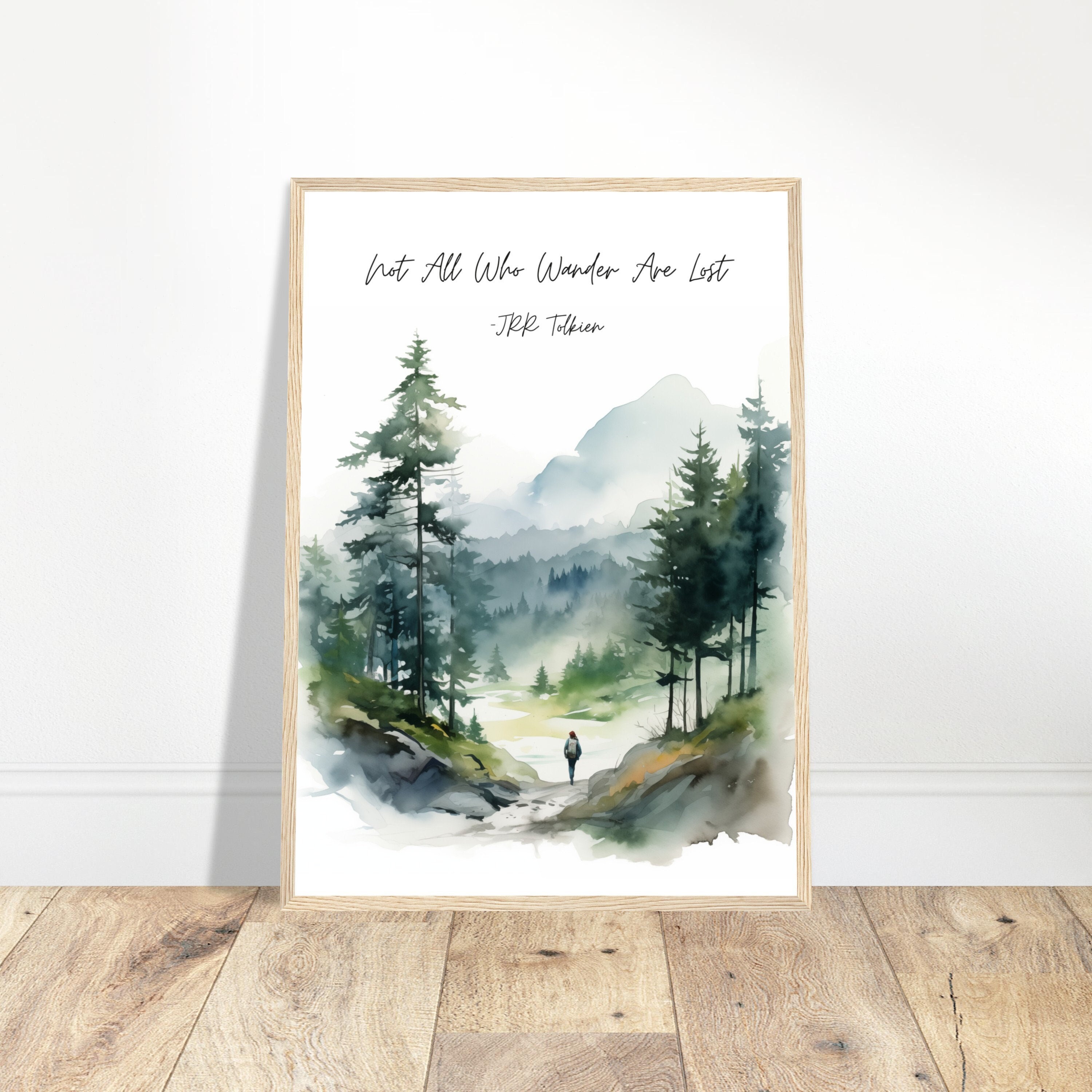 Not All Who Wander Are Lost JRR Tolkien Quote Watercolor, JRR Tolkien ...