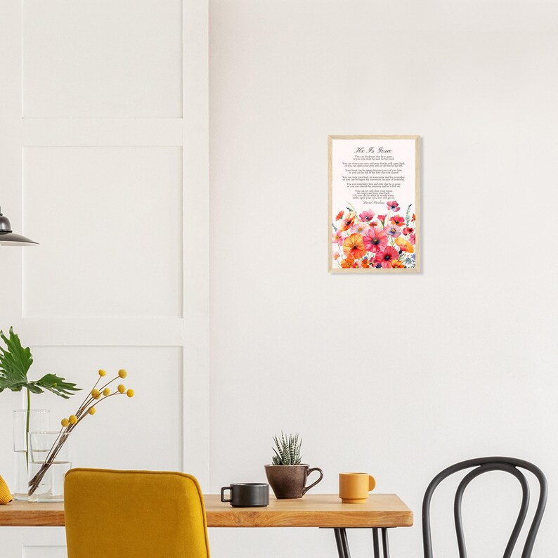 He is Gone Poem by David Harkins, Wall Art Gift, A Letter From Heaven ...