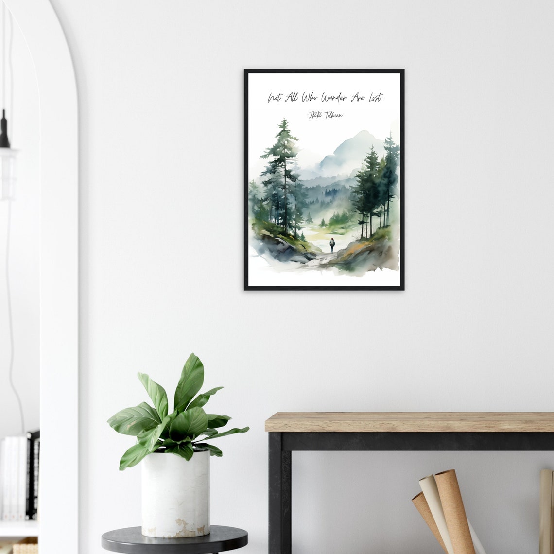 Not All Who Wander Are Lost JRR Tolkien Quote Watercolor, JRR Tolkien ...