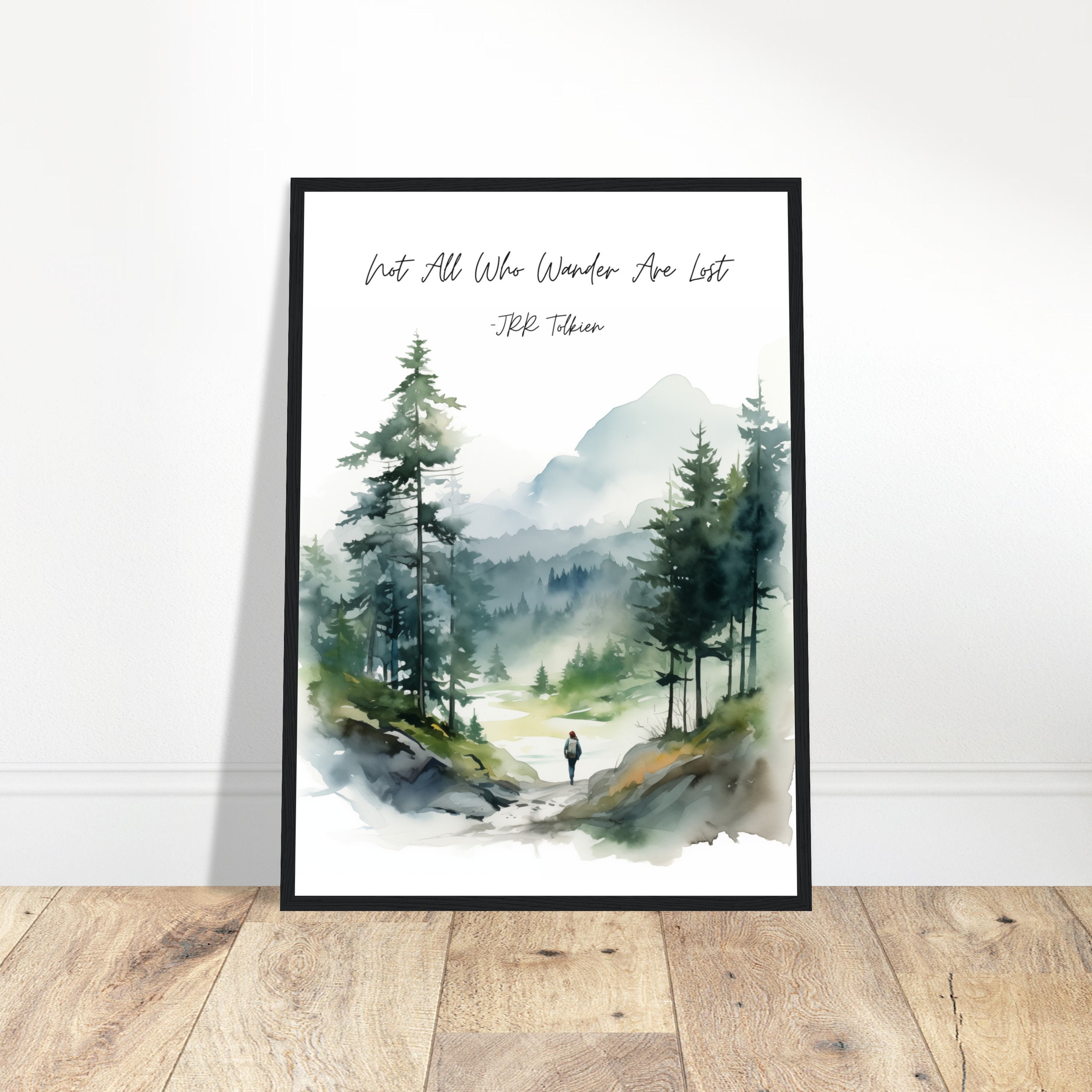 Not All Who Wander Are Lost JRR Tolkien Quote Watercolor, JRR Tolkien ...