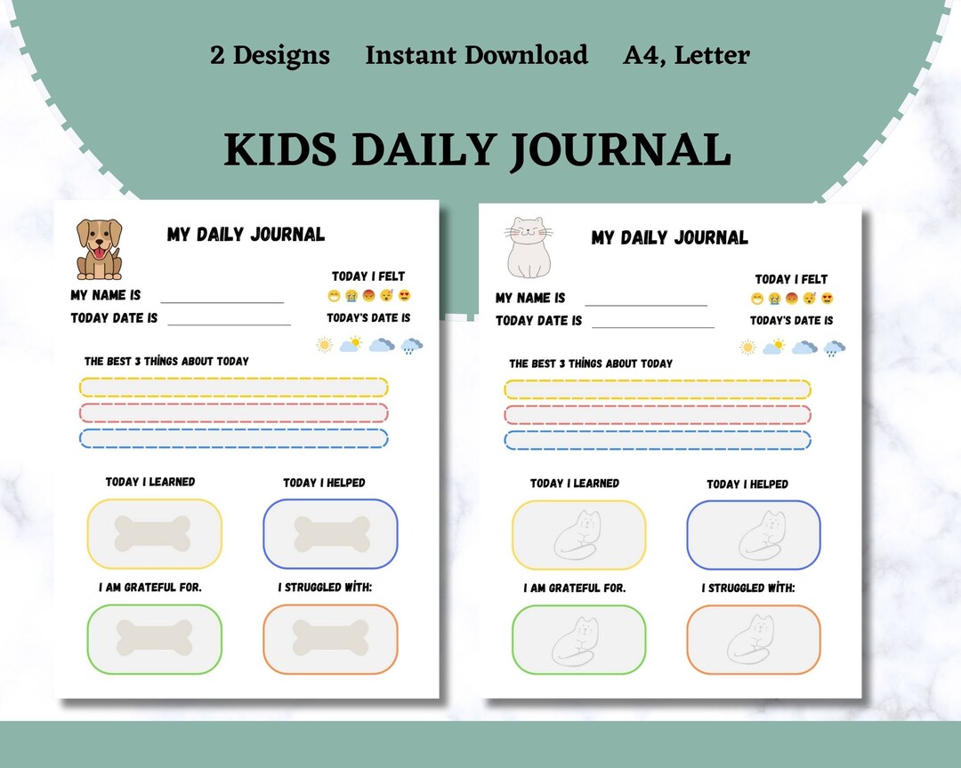 Diary for Children Kids Activity Drawing Page Diary Drawing Page for ...