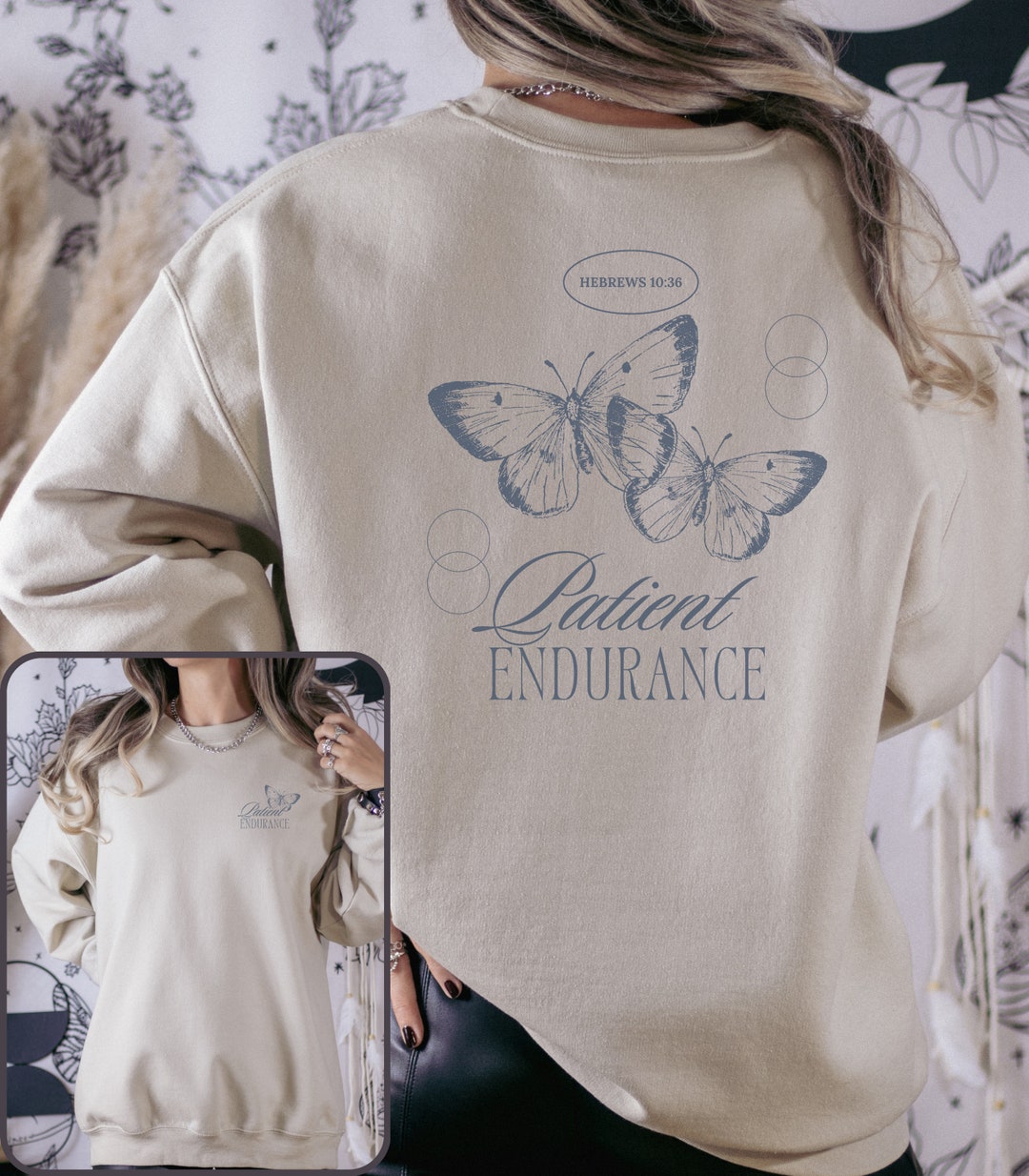 Patient Endurance Christian Aesthetic Sweatshirt, Christian Apparel ...