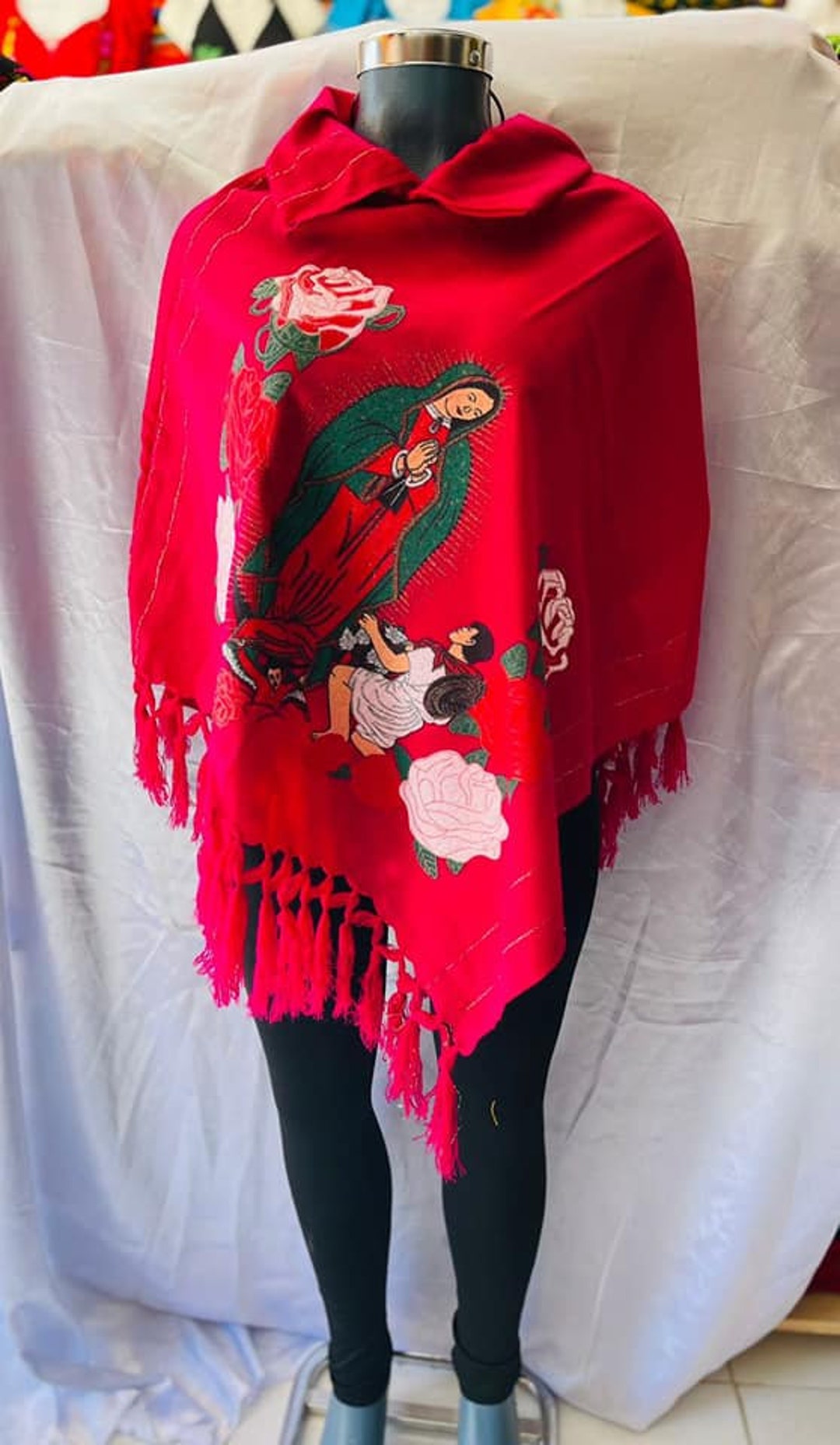 Handmade Virgen Rebozo Shawl for Winter - Etsy