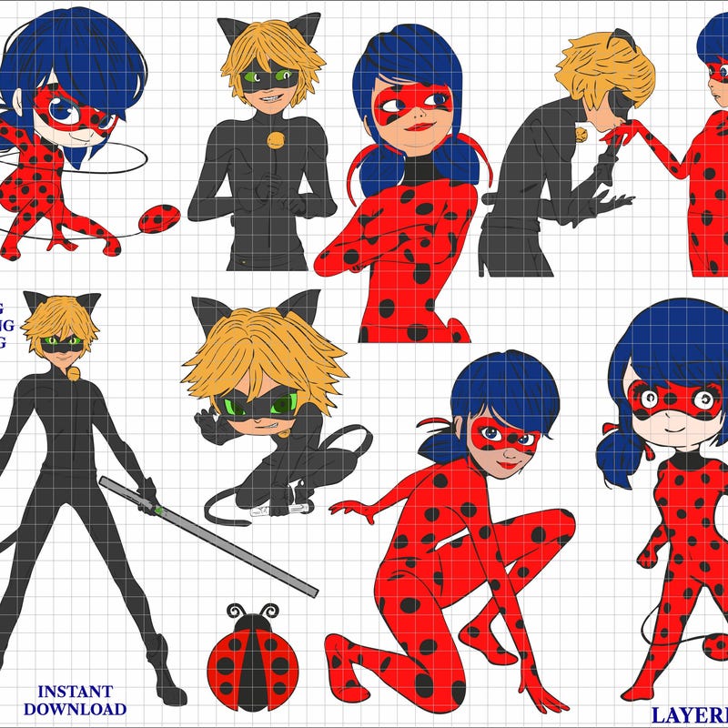 Miraculous Ladybug Decals - Etsy