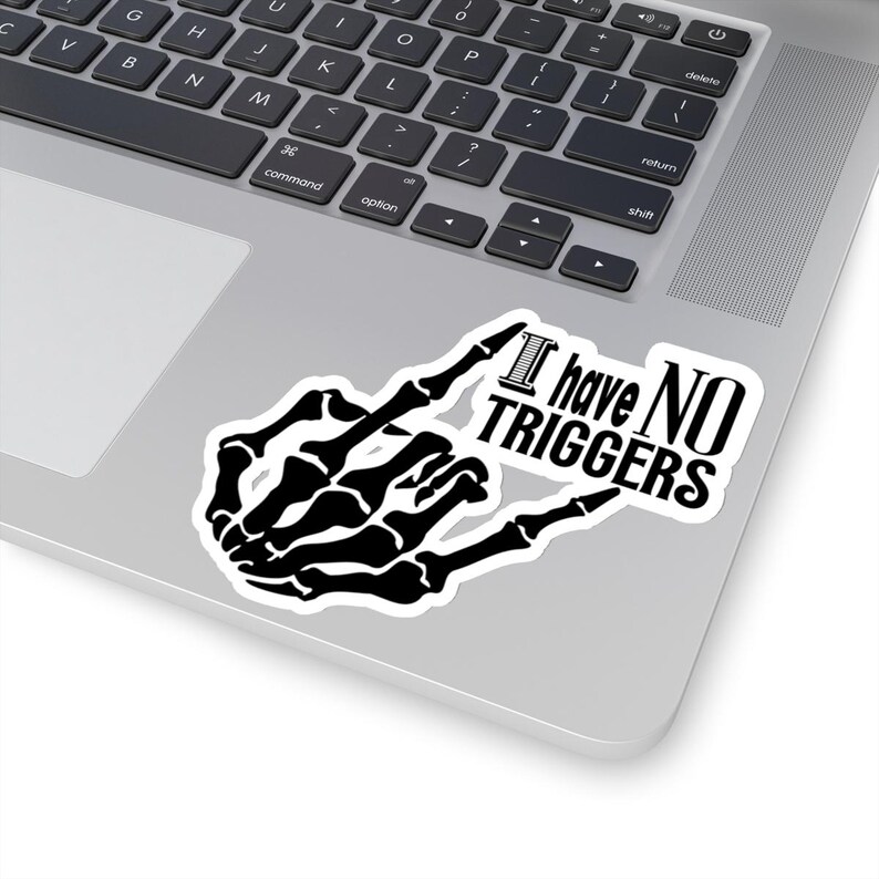 Dark Desires and No Triggers, Edgy Skeleton Kiss-cut Stickers, Perfect ...