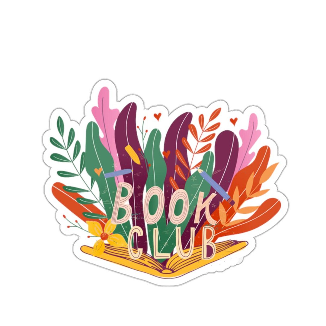 Book Club Kiss-cut Stickers - Cute Floral Design for Book Lovers ...