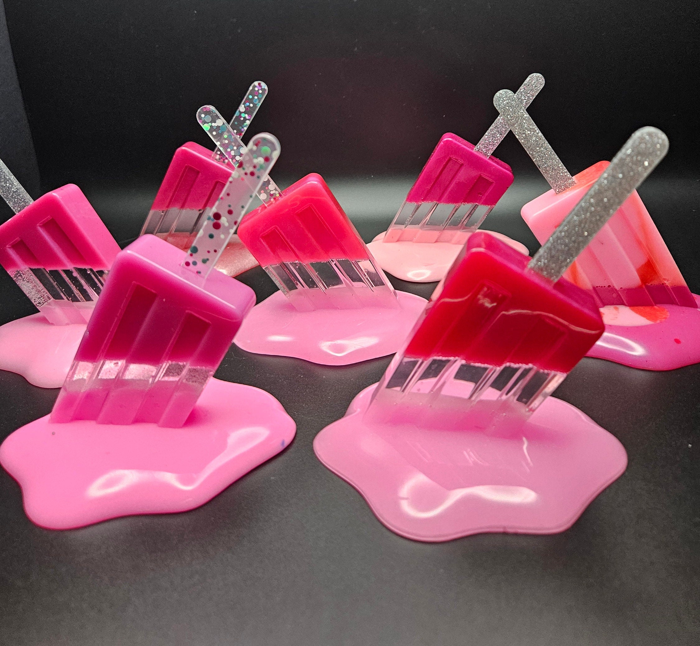 Pink Melting Ice Cream Pops | Resin Decor | PINK PINK PINK - Etsy