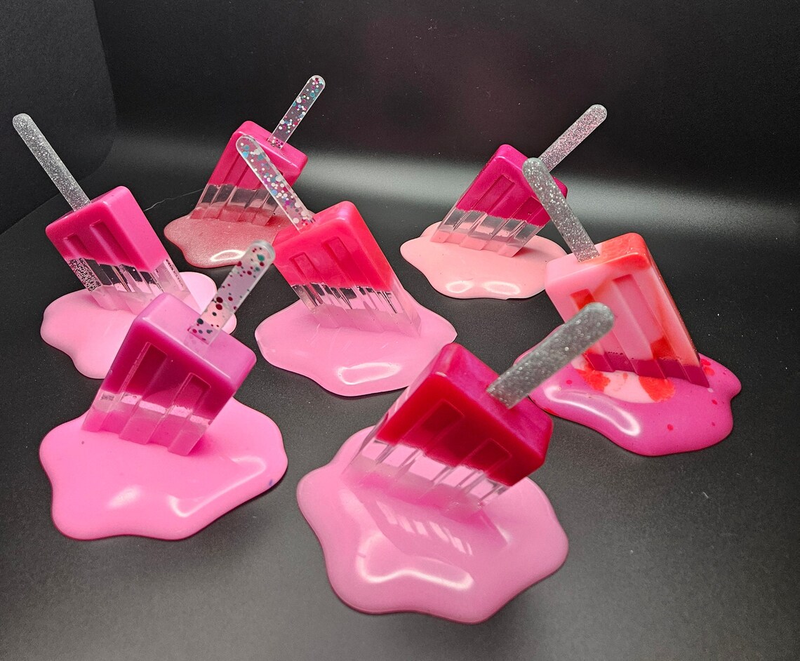 Pink Melting Ice Cream Pops | Resin Decor | PINK PINK PINK - Etsy