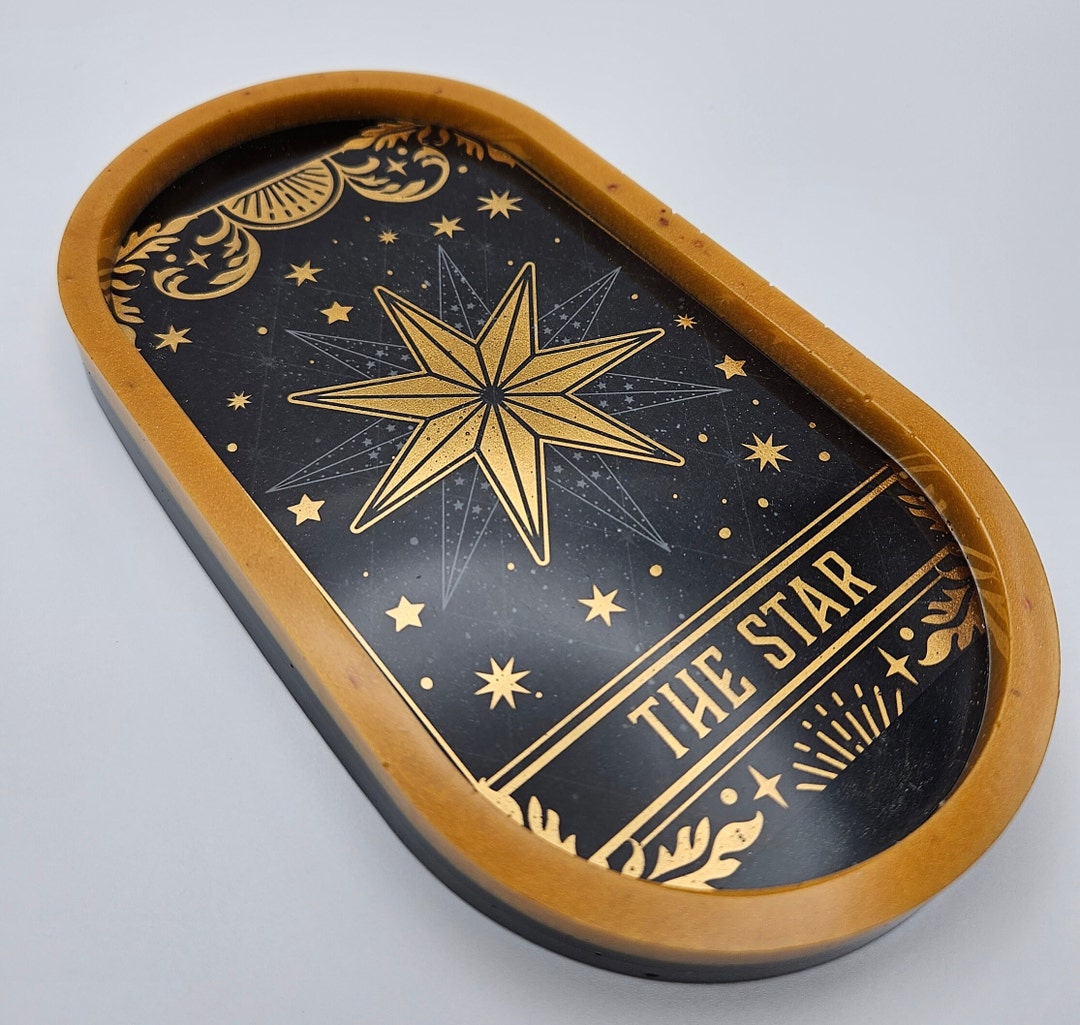 The Star Tarot Card Small Oval Resin Tray. Trinket Tray - Etsy