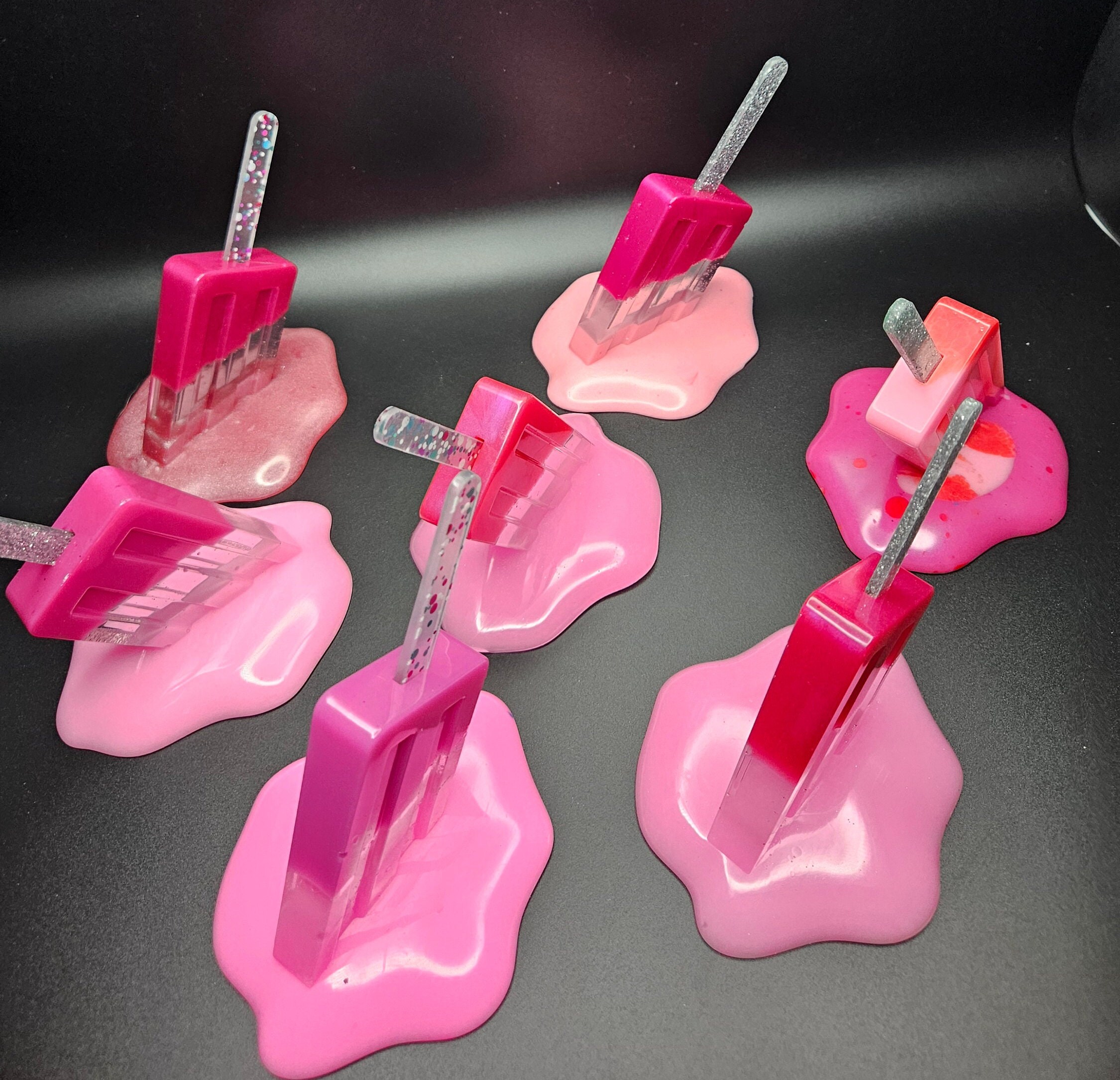Pink Melting Ice Cream Pops | Resin Decor | PINK PINK PINK - Etsy