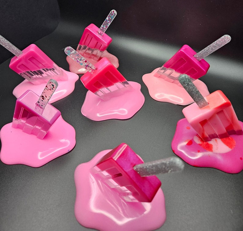 Pink Melting Ice Cream Pops | Resin Decor | PINK PINK PINK - Etsy