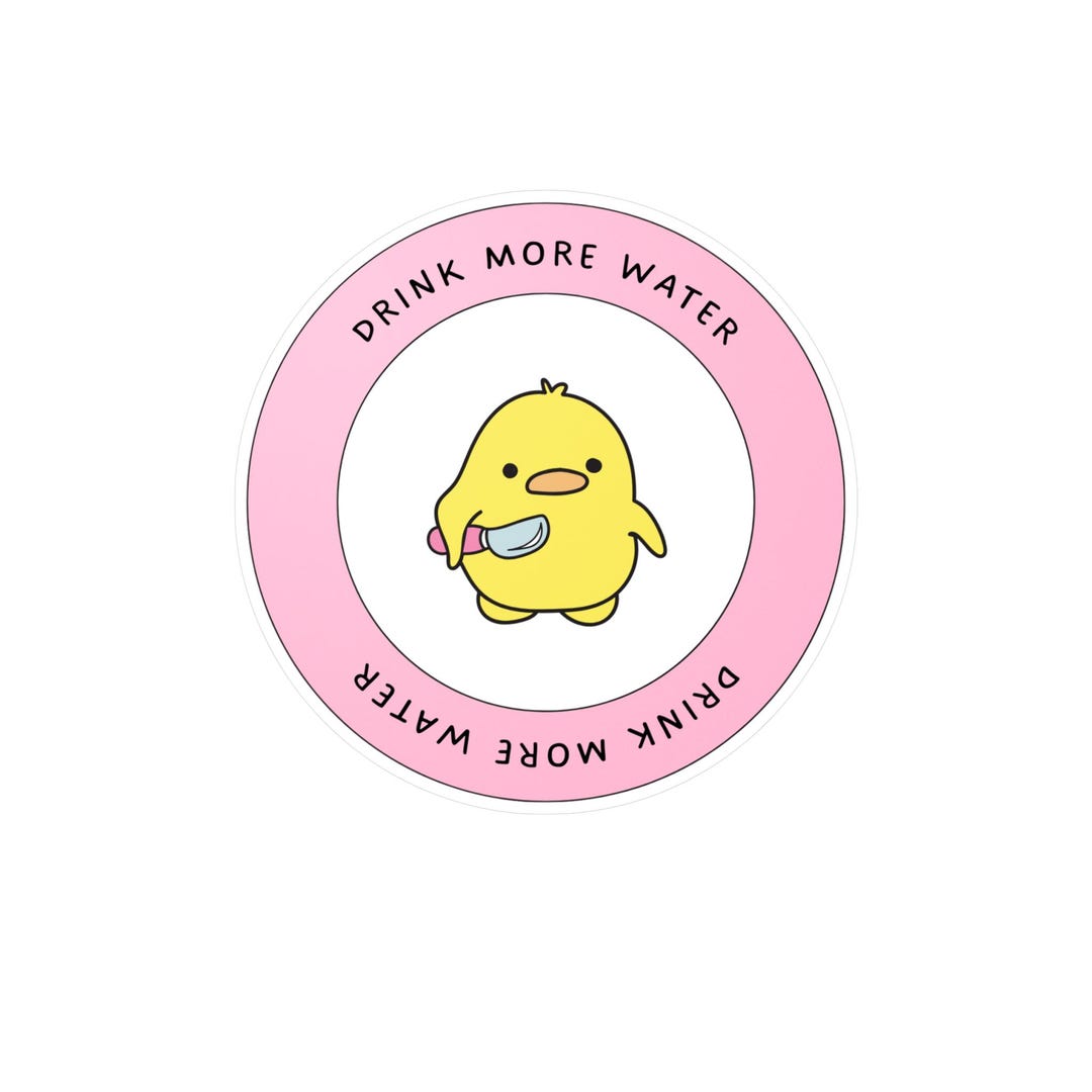 Cute Drink More Water Vinyl Decals, Fun Decal for Home, Office Decor ...
