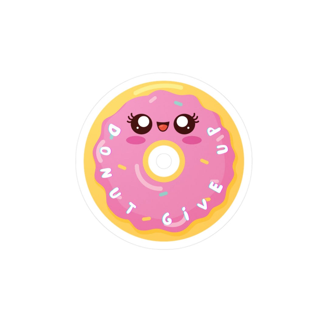Playful Donut Vinyl DECALS - Cute for Kids, Motivational Décor, Gift ...
