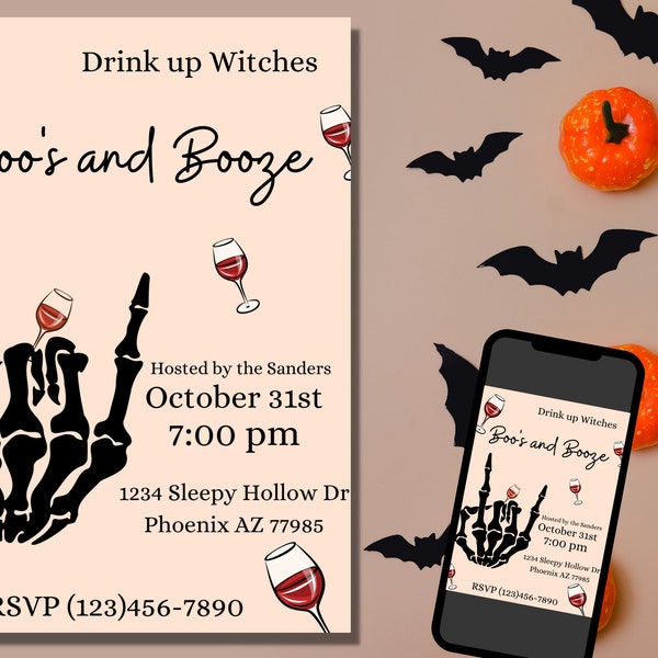 Boos and Booze Party - Etsy