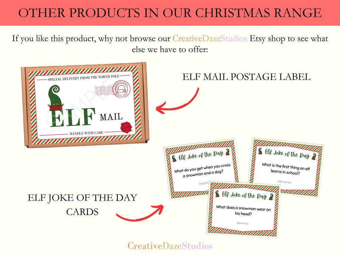 Printable Elf Pizza Party Props, Elf Pizza Night Scene, Christmas Elf ...