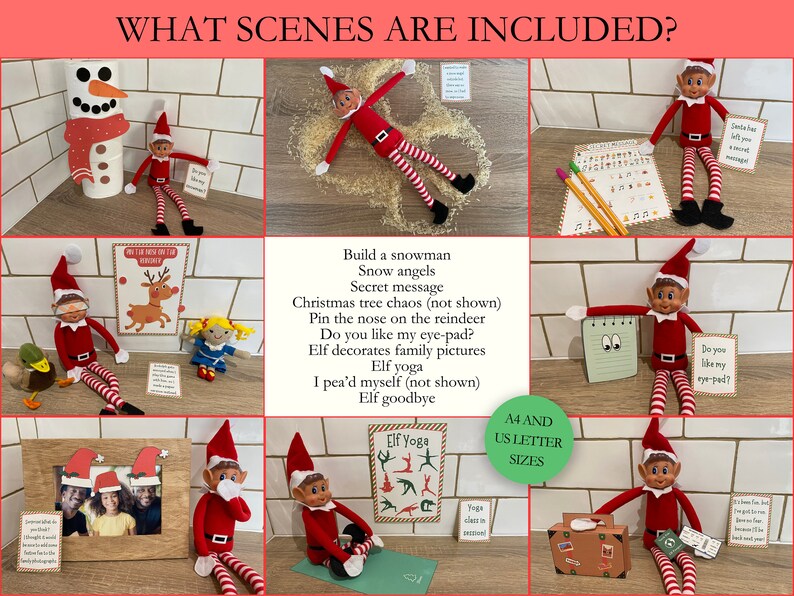 Printable Elf Kit, 30 Christmas Elf Ideas, Downloadable Elf Props ...