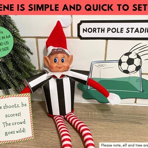 Printable Elf Black and White Striped Football Top Prop, Christmas Elf ...