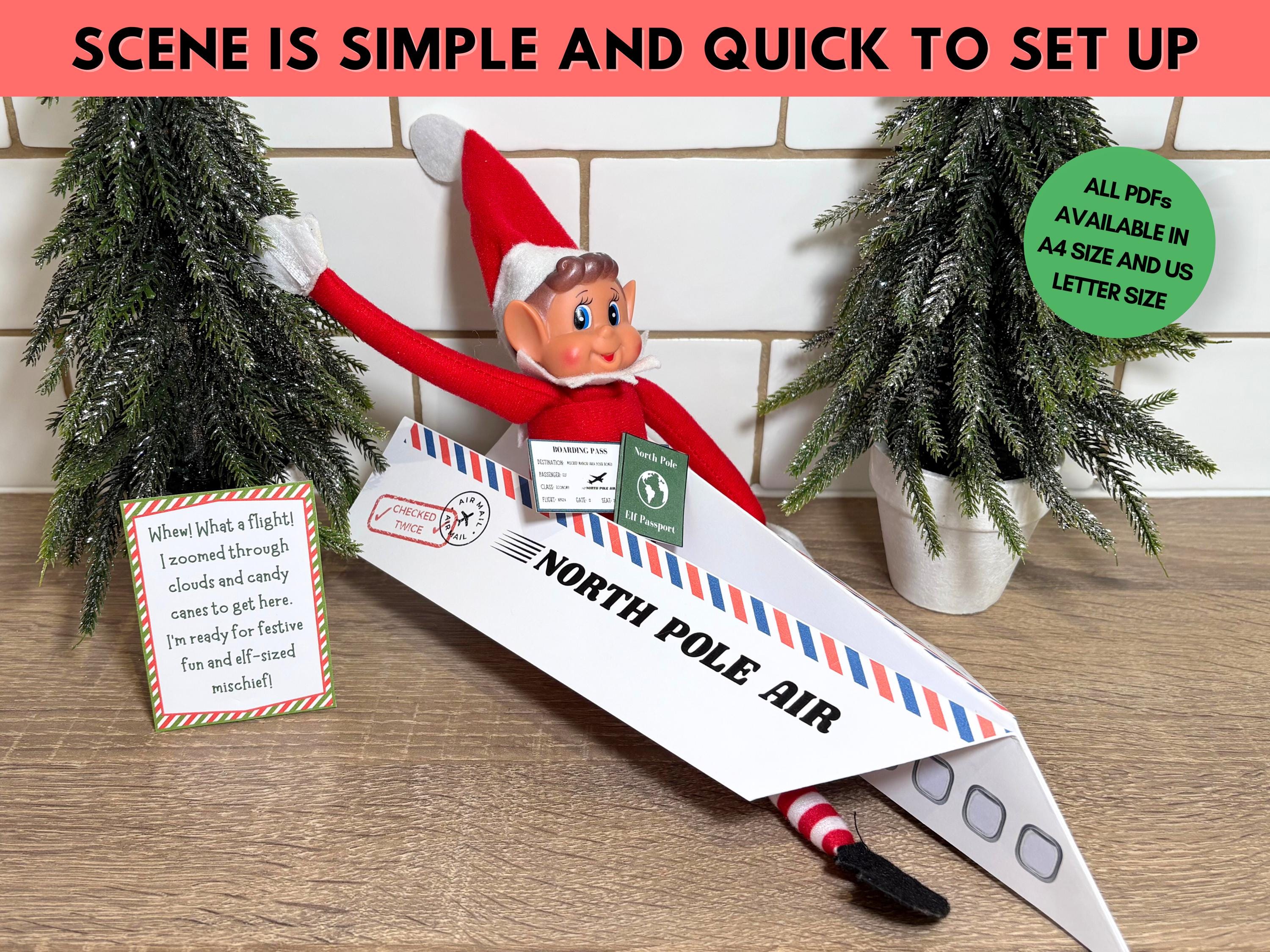 Printable Elf Arrival Airplane: A4 Size and US Letter Size Instant ...