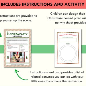 Printable Elf Pizza Party Props, Elf Pizza Night Scene, Christmas Elf ...