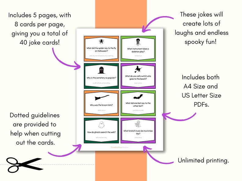 40 Halloween Joke Cards Printable, Funny Halloween Lunch Box Jokes ...