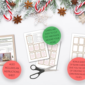 Printable Christmas Elf Scavenger Hunt for Kids, Elf Treasure Hunt ...