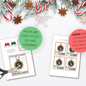 Printable Elf Surveillance Cam Set, Christmas Elf Cam PDF, This House ...
