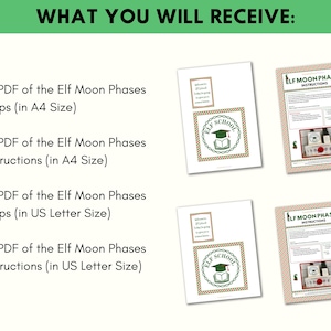 Printable Elf Moon Phases Props, Elf Moon Phases Scene, Elf School ...