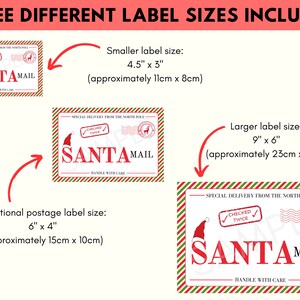 Printable Santa Shipping Label PDF, Santa Mail Postage Label, North ...