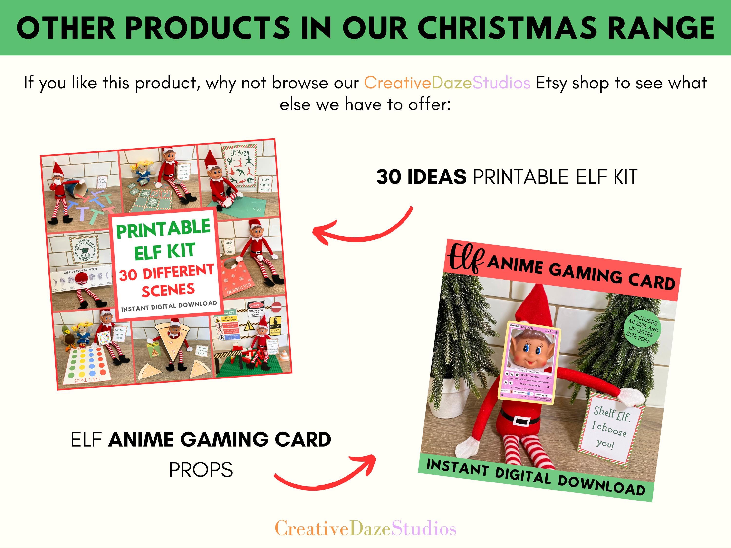 Printable Elf Movie Night Props, Elf Film Night Scene, Christmas Elf ...