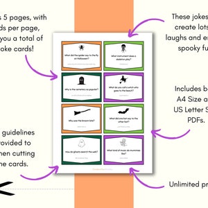 40 Halloween Joke Cards Printable, Funny Halloween Lunch Box Jokes ...