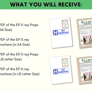 Printable Elf X-ray Props, Christmas Elf Doctor Scene, Xmas Elf ...