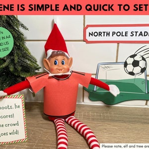 Printable Elf Red With Black Trim Football Top Prop, Christmas Elf ...