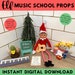 Printable Elf Music School Props, Elf Guitar and Keyboard, Christmas ...