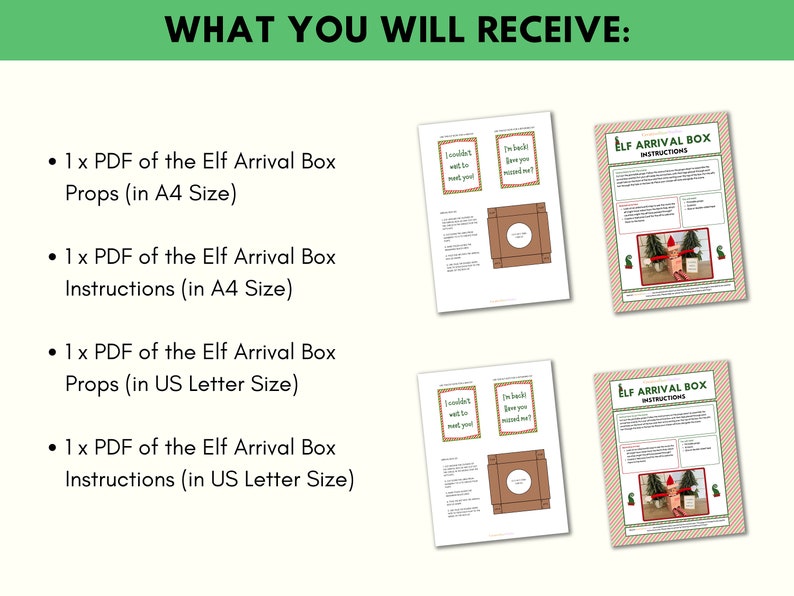 Printable Elf Arrival Props, Elf Arrival Box Props, Elf Arrival Scene ...