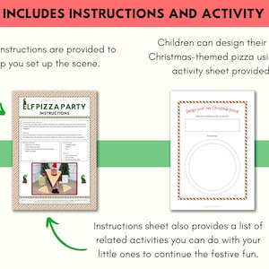 Printable Elf Pizza Party Props, Elf Pizza Night Scene, Christmas Elf ...