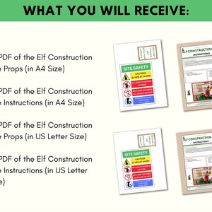 Printable Elf Construction Site Props, Christmas Elf Builder Props ...