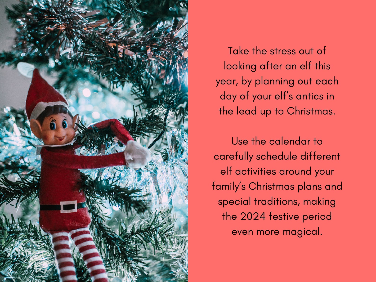 Printable 2024 Elf Planning Calendar, December 2024 Elf Planner ...