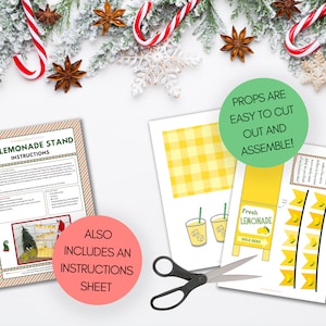 Printable Elf Lemonade Stand Props, Elf Lemonade Stall Props, Funny Elf ...
