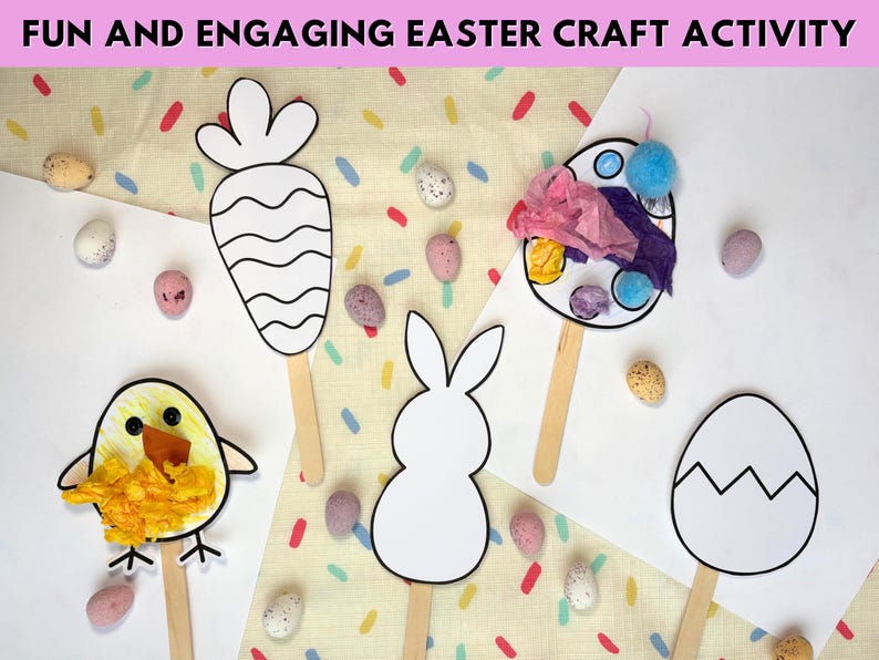 Easter Paper Crafts Activity for Kids, Printable Toddler Spring Crafts ...