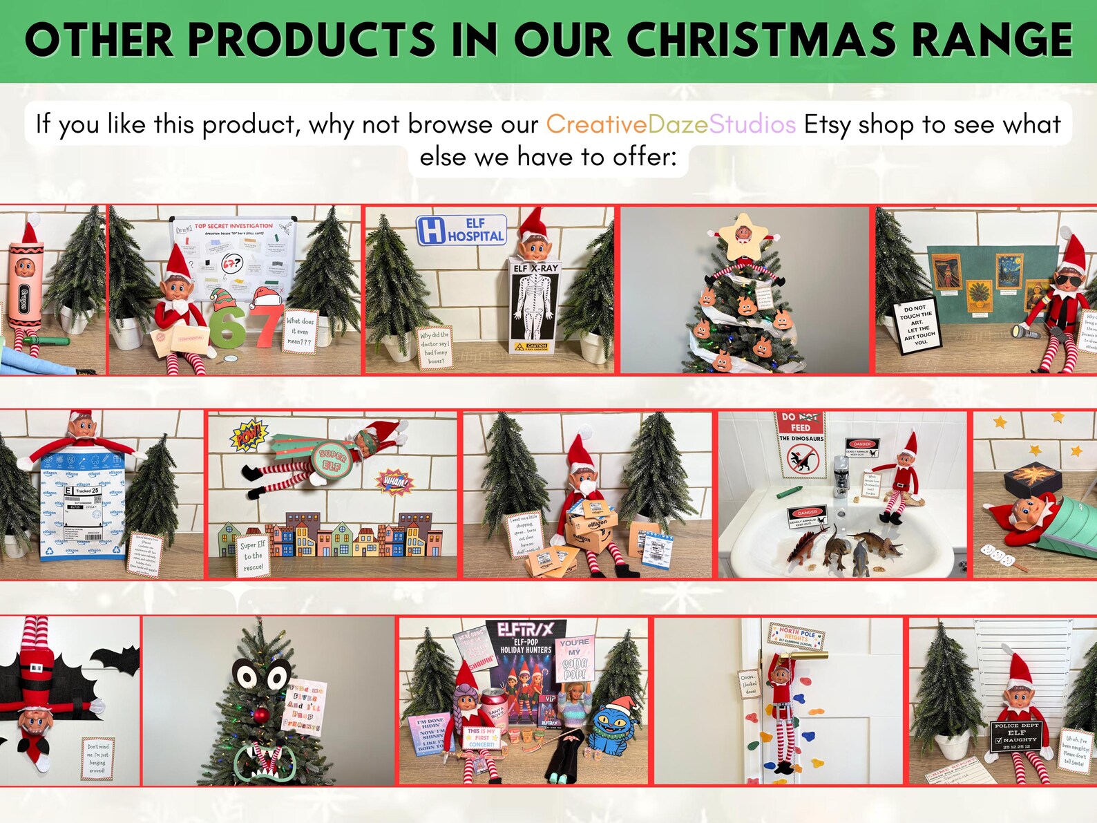 Printable Find the Elves Christmas Scavenger Hunt for Kids: A4 Size and ...