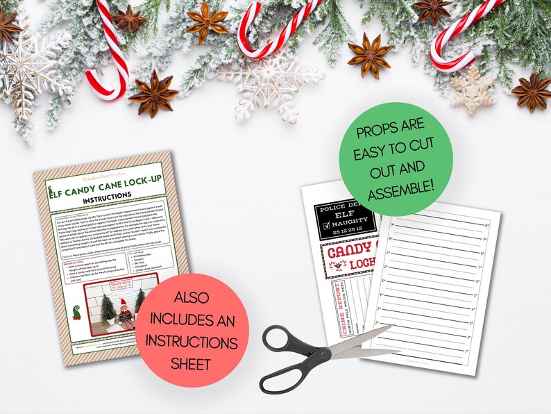 Printable Elf Prison Lock-up Props: A4 Size and US Letter Size Instant ...